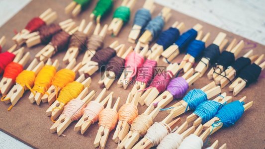 五彩绣线高清摄影大图-千库网