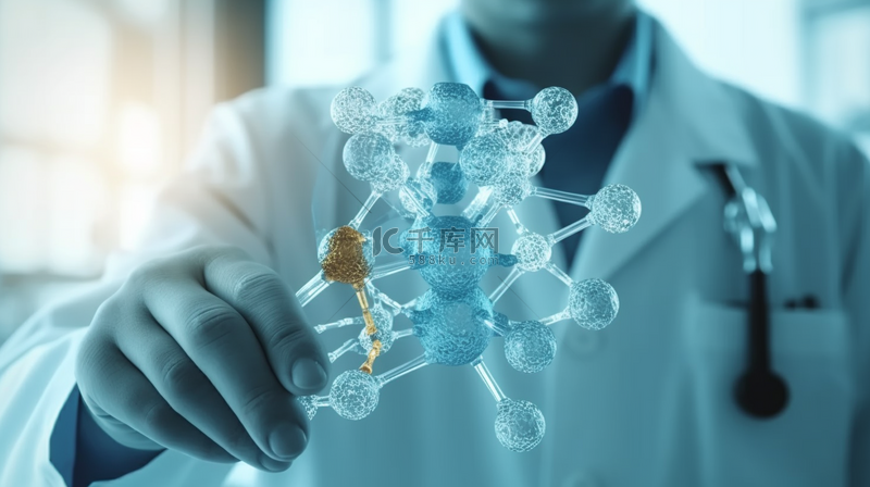 分子生物模型医生医学研究背景图片免费下载_海报banner/高清大图_千库网(图片编号6402218)
