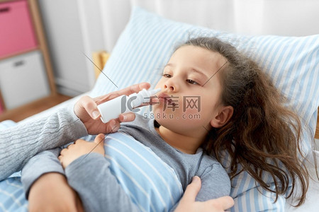 女儿，母亲，生病，生病高清摄影大图-千库网