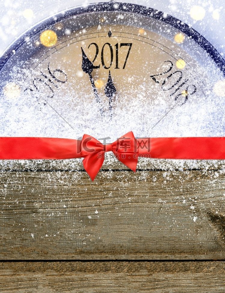 年、时钟、2017、圣诞节高清摄影大图-千库网