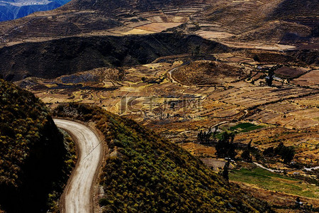 南美洲秘鲁的科尔卡峡谷高清摄影大图-千库网