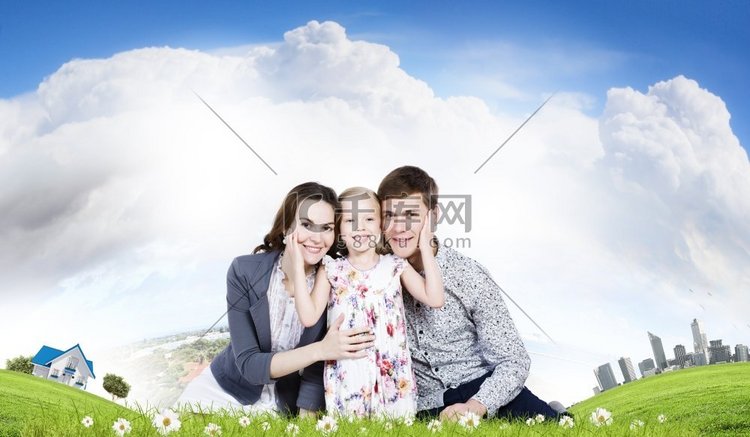 快乐的家庭。高清摄影大图-千库网