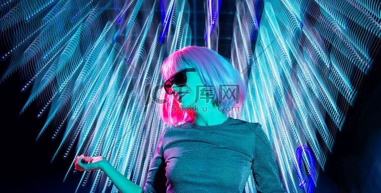 太阳镜，舞蹈，夜总会，派对高清摄影大图-千库网