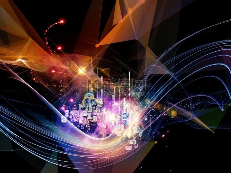 维度，波浪，动态，符号高清摄影大图-千库网