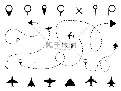 plane，track，line，airplane高清摄影大图-千库网