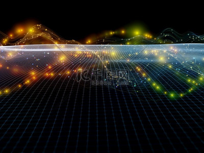 3D，渲染，振荡，波高清摄影大图-千库网