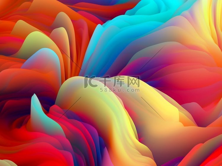 插图，彩色，运动，流动高清摄影大图-千库网