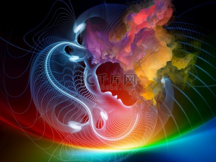 意识，线条，大脑，几何学高清摄影大图-千库网