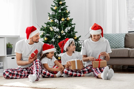 父亲，女儿，圣诞节，礼物高清摄影大图-千库网