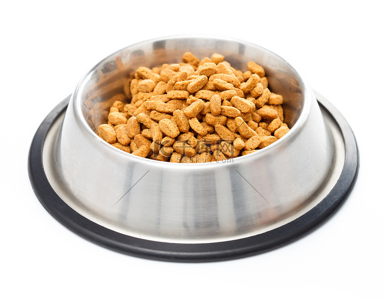 Bowl full of pet food for cats高清摄影大图-千库网
