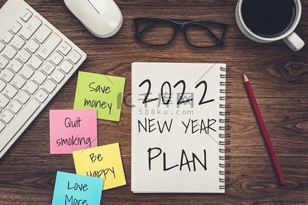 决心、清单、目标、笔记本高清摄影大图-千库网