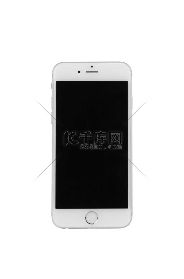 White iPhone 6 from front view on white background高清摄影大图-千库网