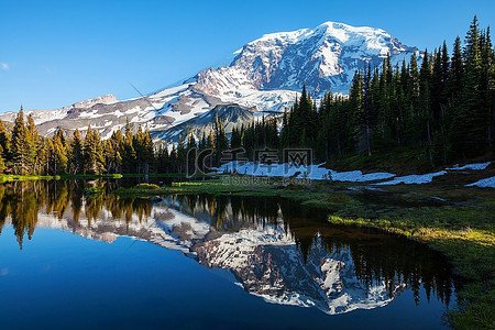 Mt.Rainier高清摄影大图-千库网