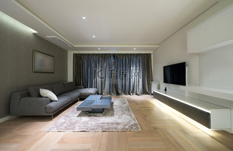 现代家居客厅高清摄影大图-千库网