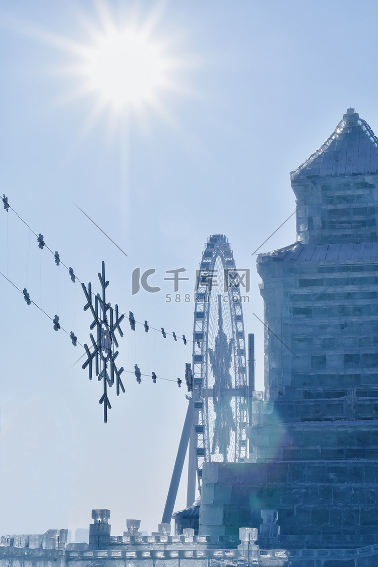 哈尔滨冰雪大世界高清摄影大图-千库网