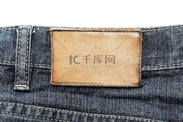 牛仔裤标签高清摄影大图-千库网