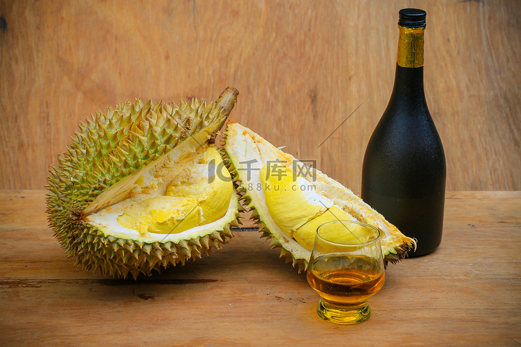 Durian fruit isolated on white background, Fresh fruit from orchard ...