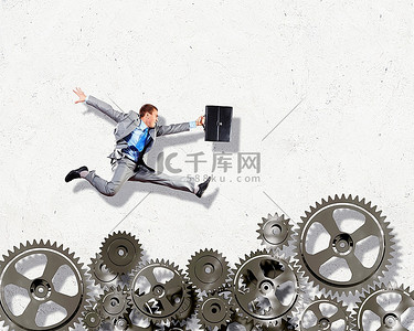 商人与机制要素高清摄影大图-千库网