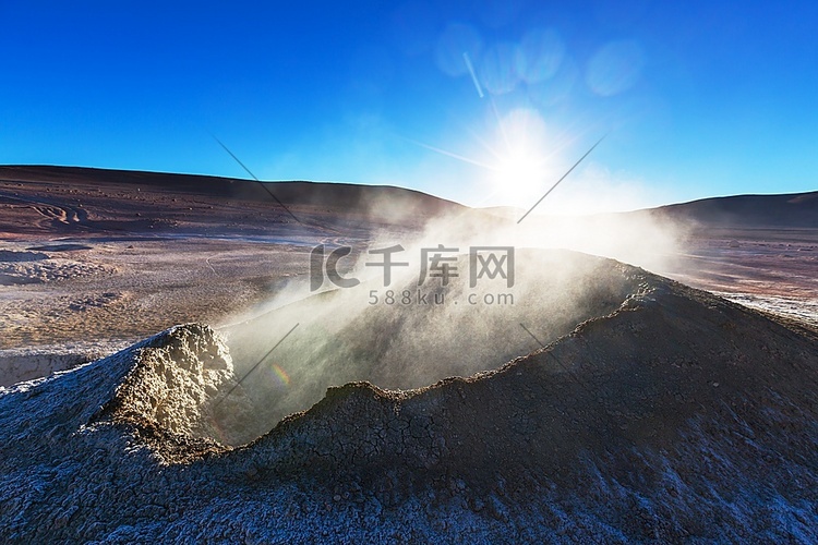 间歇泉索尔德马纳纳，玻利维亚高清摄影大图-千库网