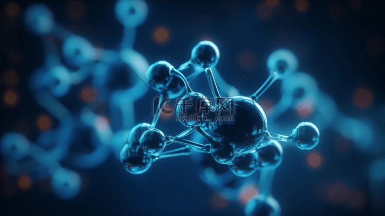 三维分子结构图形高清摄影大图-千库网