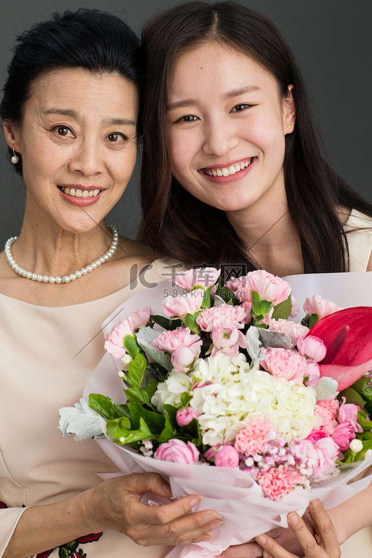 幸福母女高清摄影大图-千库网