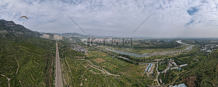 航拍山西太原汾河景区高清摄影大图-千库网