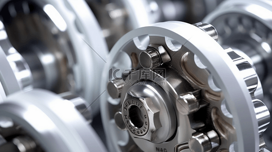 齿轮金属车轮特写 高清摄影大图-千库网