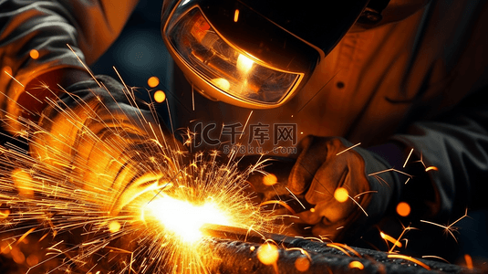 金属焊接特写照片。焊接工作。 高清摄影大图-千库网
