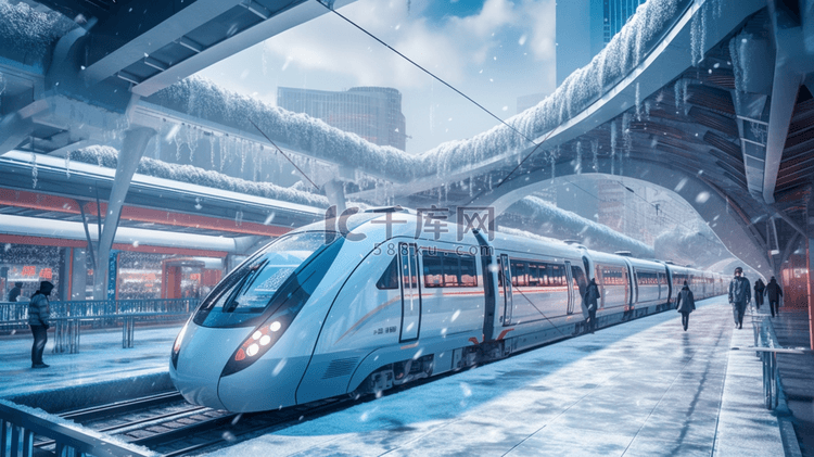 未来科技地下露天车站高清摄影大图-千库网