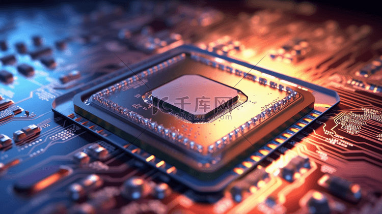 AI人工智能科技芯片 高清摄影大图-千库网