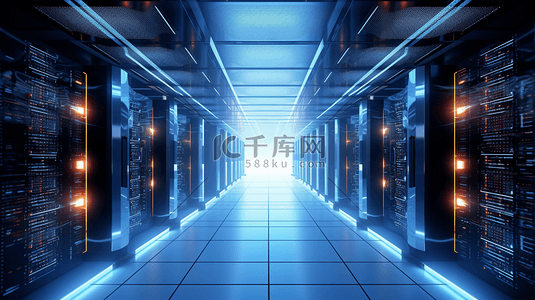 网络工作站服务器机房概念三维说明高清摄影大图-千库网