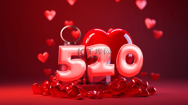 520爱心520情人节背景图片免费下载_海报banner/高清大图_千库网(图片编号6416833)