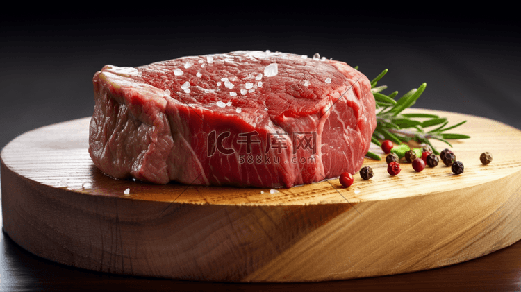 新鲜的生牛排高清摄影大图-千库网