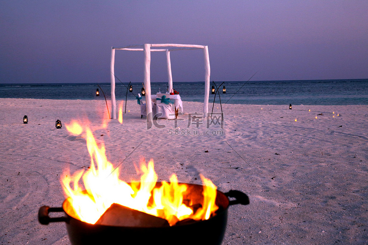 马尔代夫海景高清摄影大图-千库网