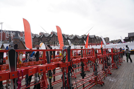 滑雪场高清摄影大图-千库网