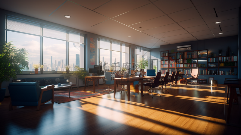 室内办公室办公场景背景图片免费下载_海报banner/高清大图_千库网(图片编号6419055)