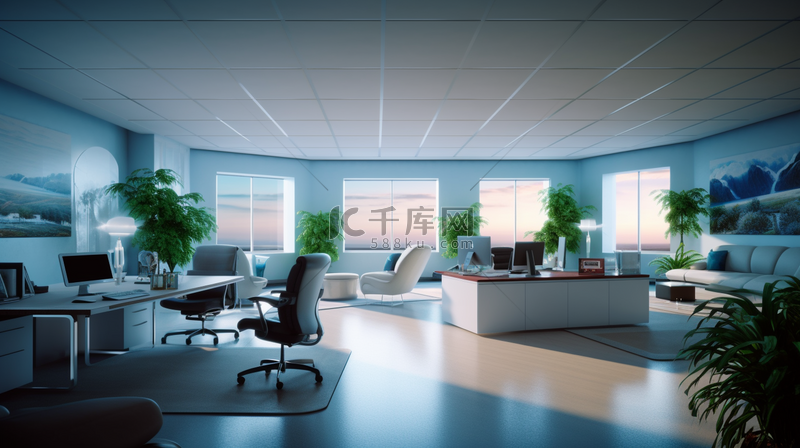 室内办公室办公场景背景图片免费下载_海报banner/高清大图_千库网(图片编号6419059)