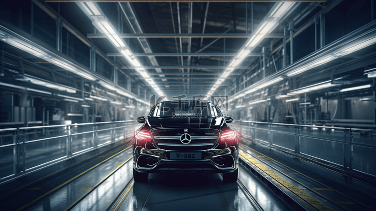 汽车生产线高清摄影大图-千库网