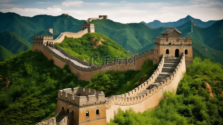 中国万里长城景色高清摄影大图-千库网