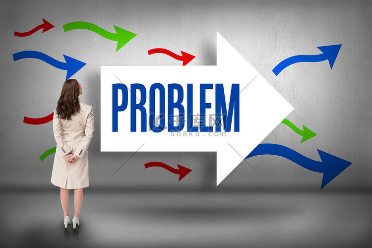 反对箭头指向的问题高清摄影大图-千库网