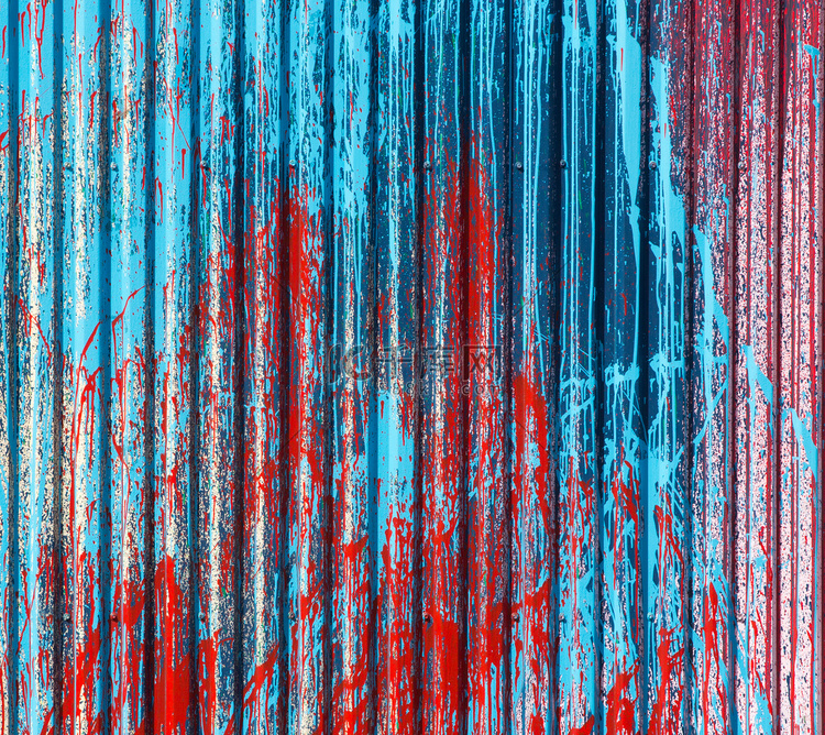 复古彩绘金属墙高清摄影大图-千库网