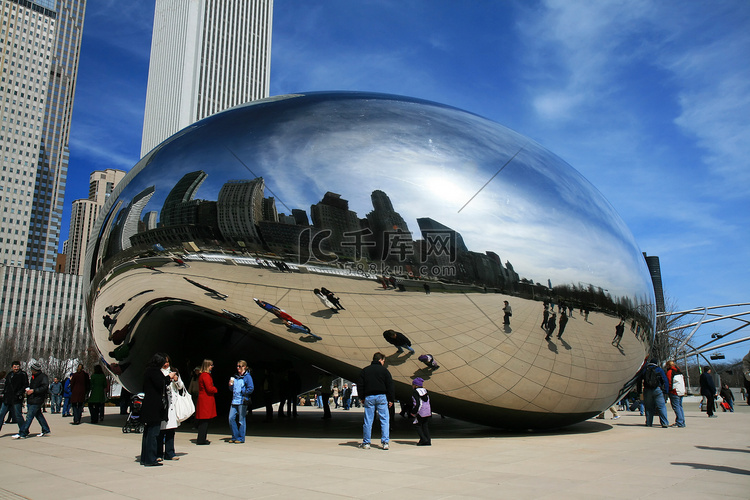 千禧公园的云门高清摄影大图-千库网