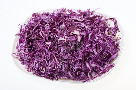 白色背景上的红甘蓝高清摄影大图-千库网