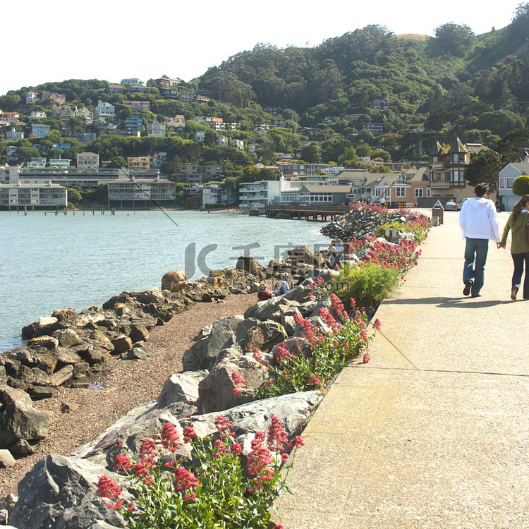 索萨利托 (Sausalito)，美国马林县旧金山湾小镇高清摄影大图-千库网