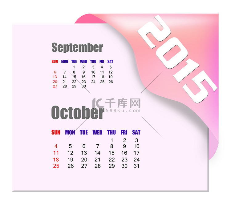2015 年 10 月-日历系列高清摄影大图-千库网