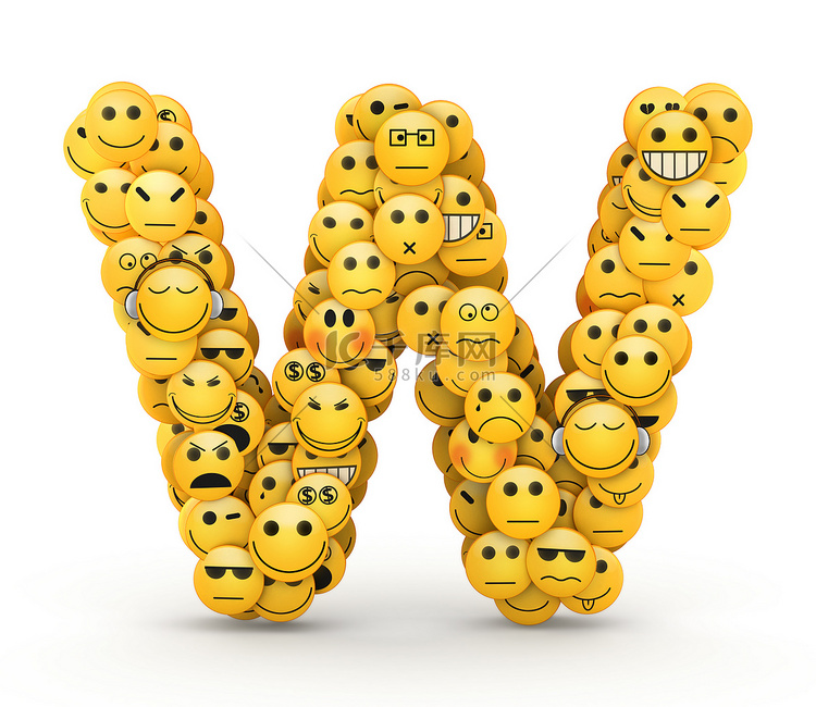 图释字母 W高清摄影大图-千库网