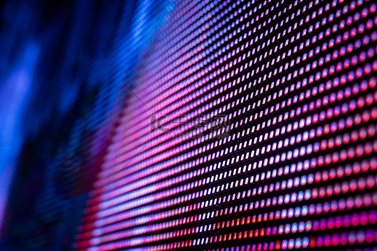 特写 LED 模糊屏幕。 高清摄影大图-千库网