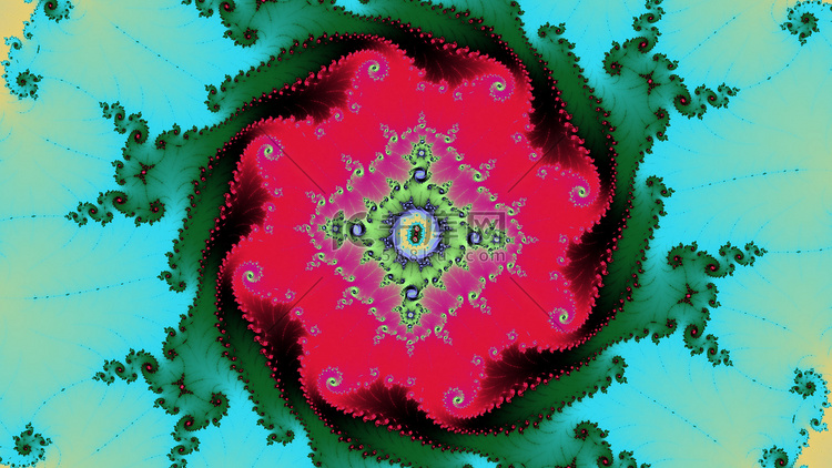 Mandelbrot 分形螺旋多彩高清摄影大图-千库网