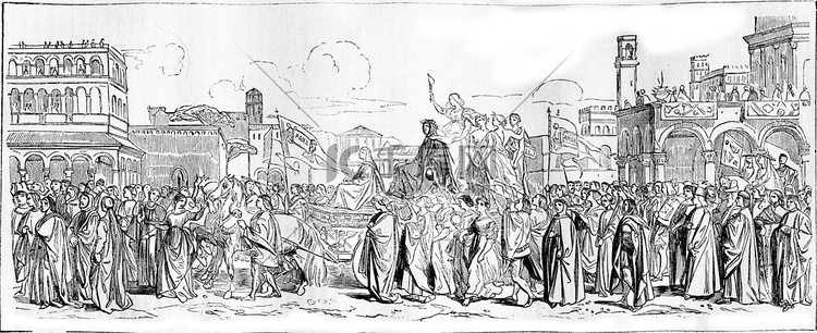 1836 年绘画展，彼特拉克的胜利，复古 en高清摄影大图-千库网