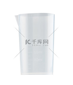 透明量杯面包店准备隔离在白色 backg高清摄影大图-千库网